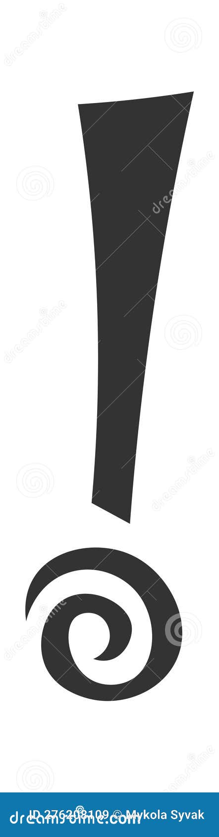 Comic Exclamation Mark stock vector. Illustration of icon - 276208109