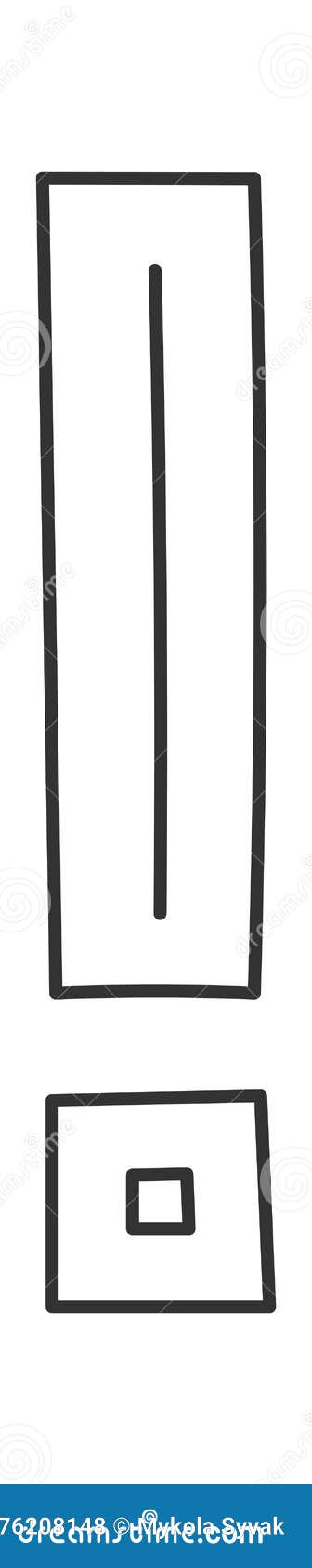 Comic Exclamation Mark stock vector. Illustration of bubble - 276208148