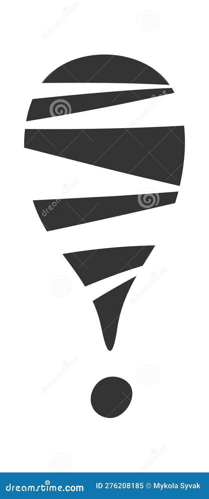 Comic Exclamation Mark stock vector. Illustration of mark - 276208185