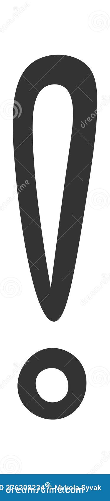 Comic Exclamation Mark stock vector. Illustration of vector - 276208224