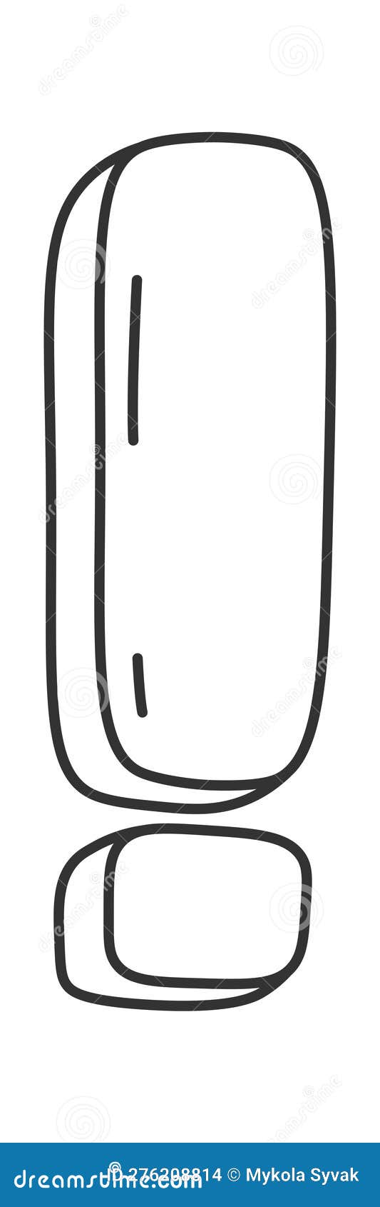 Comic Exclamation Mark stock vector. Illustration of mark - 276208814