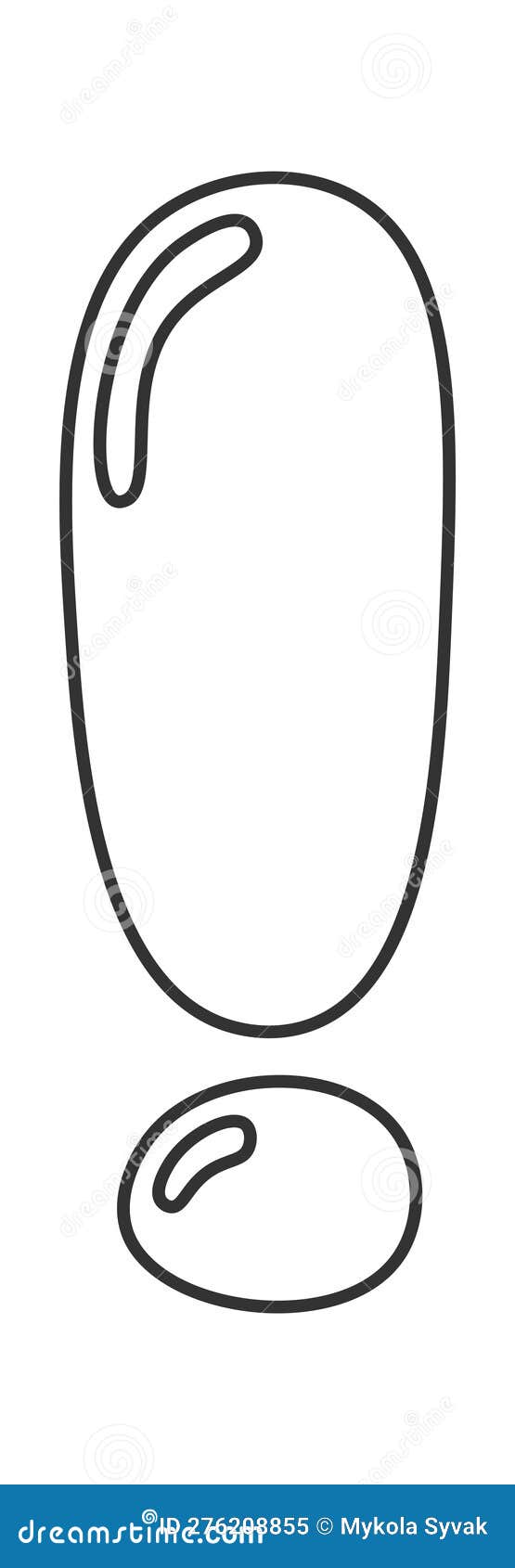 Comic Exclamation Mark stock vector. Illustration of sign - 276208855