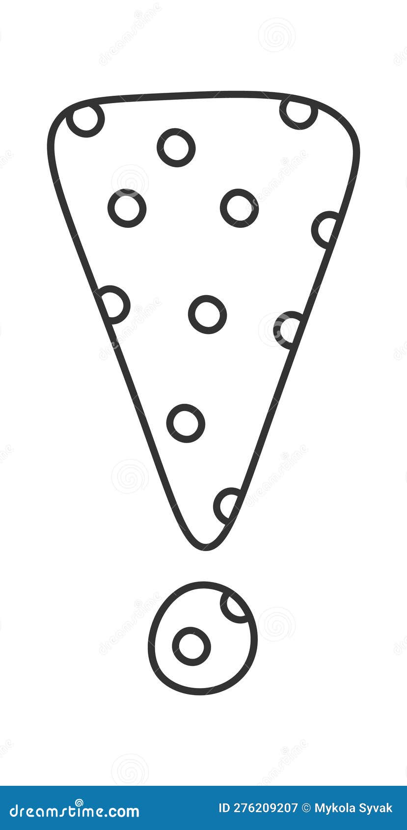 Comic Exclamation Mark stock vector. Illustration of icon - 276209207