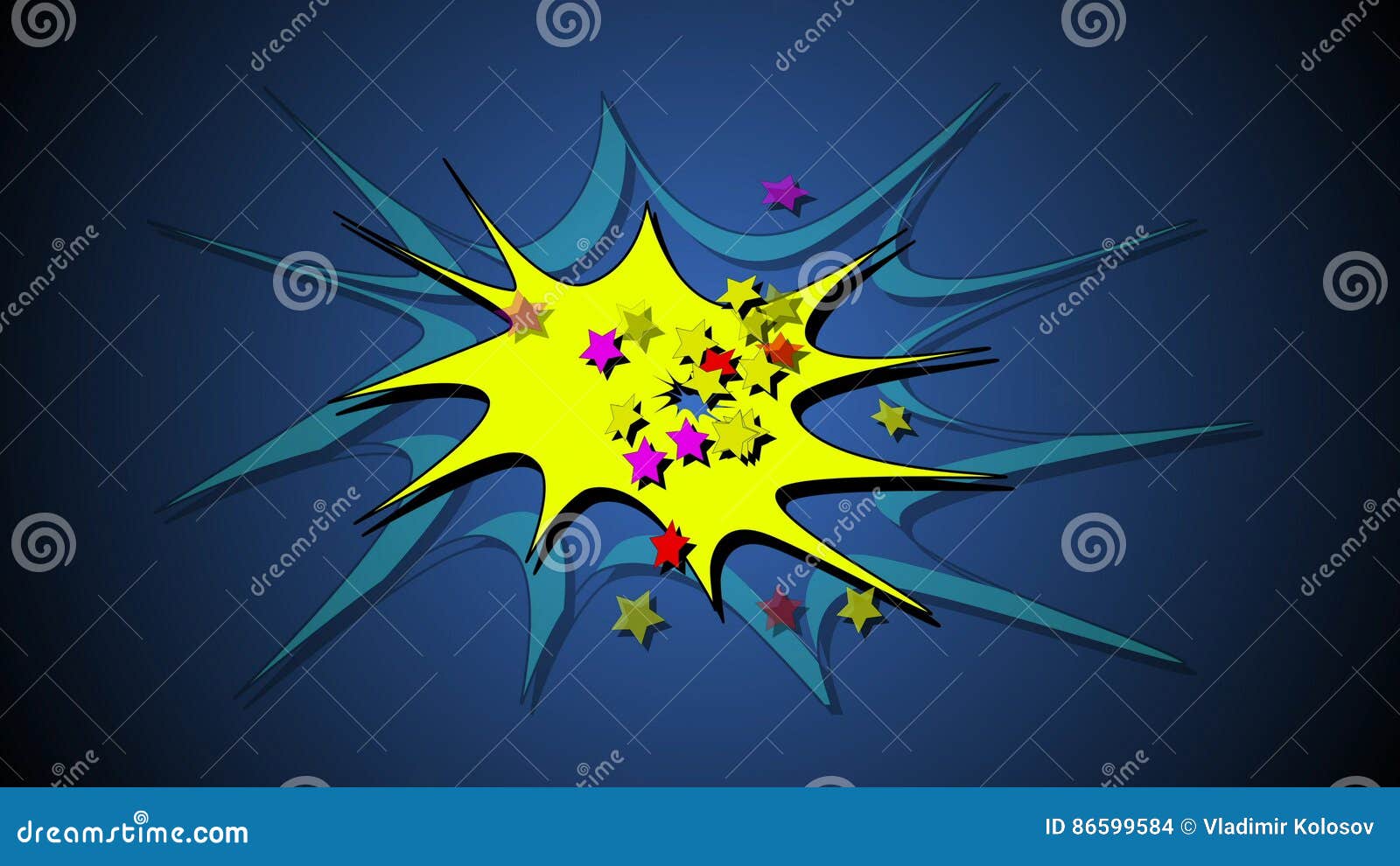 Comic Explosion Boom Element Stock Illustration - Illustration of book ...