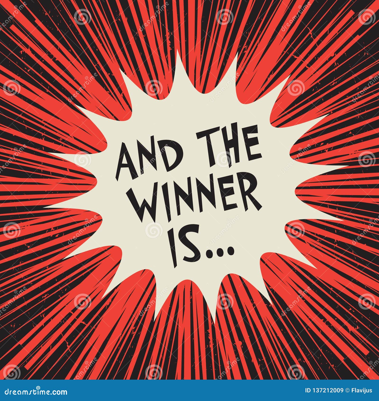 Comic Explosion Business Concept with Text and the Winner is Stock ...