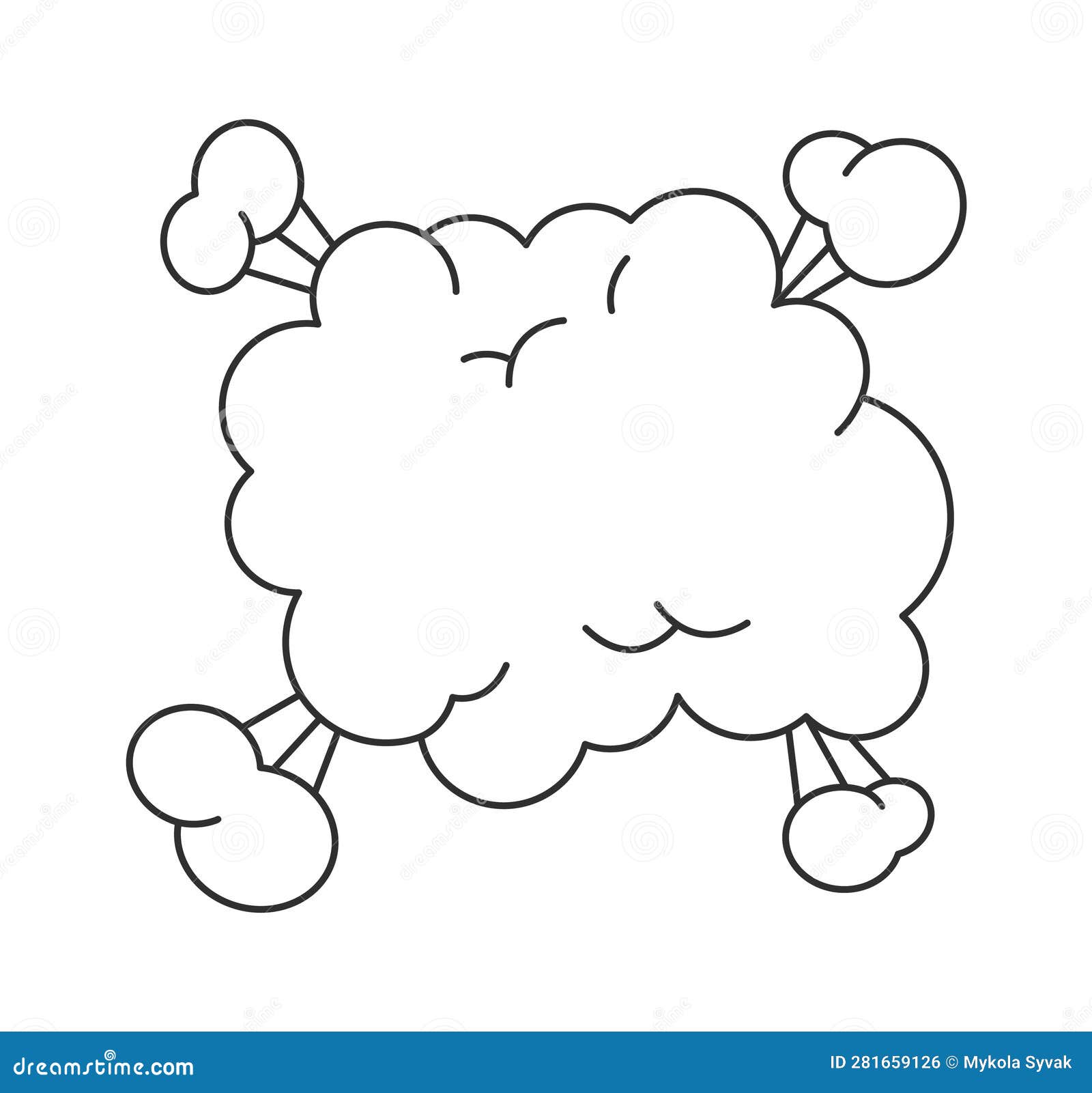 Comic Explosion Cloud stock vector. Illustration of halftone - 281659126