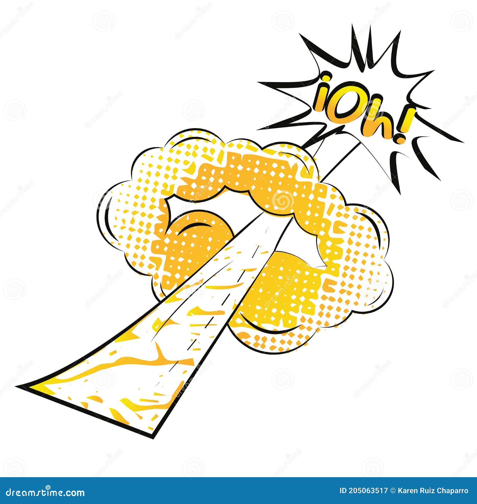 Comic explosion effect stock vector. Illustration of explosion - 205063517