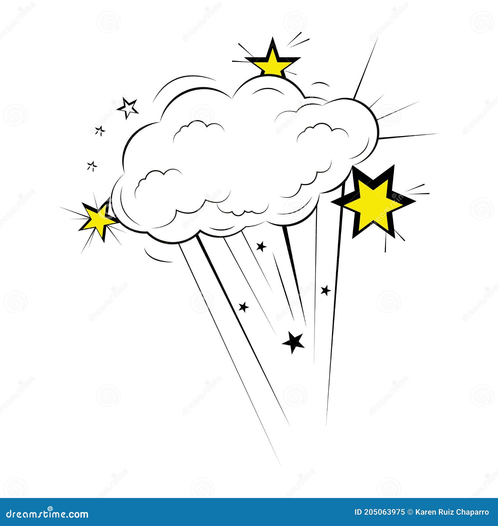 Comic explosion effect stock vector. Illustration of effect - 205063975