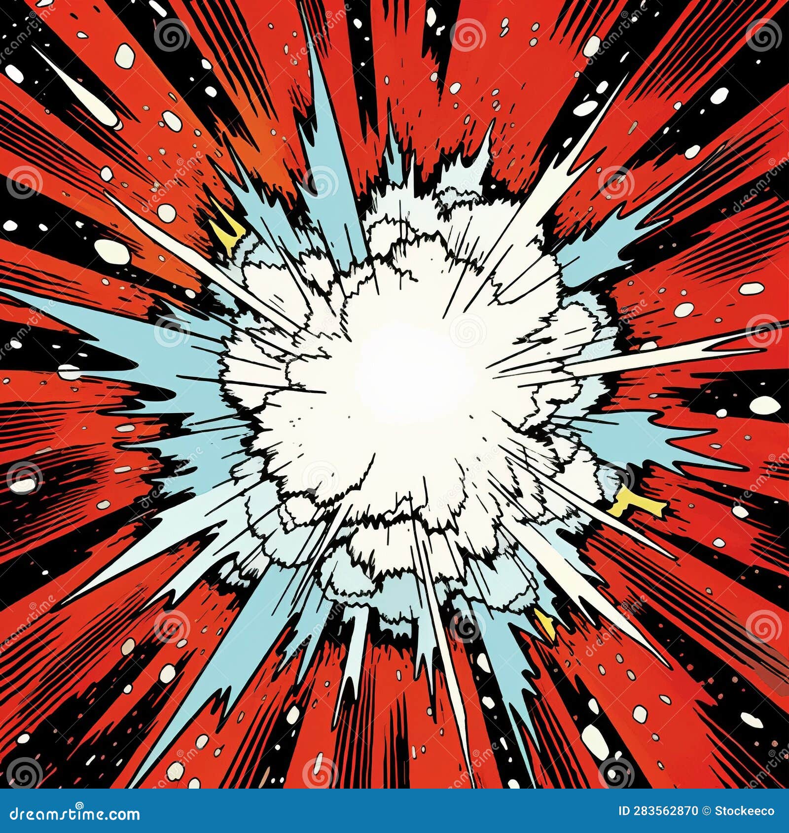 Retro Comic Book Style Supernova Explosion Artwork Stock Photo ...