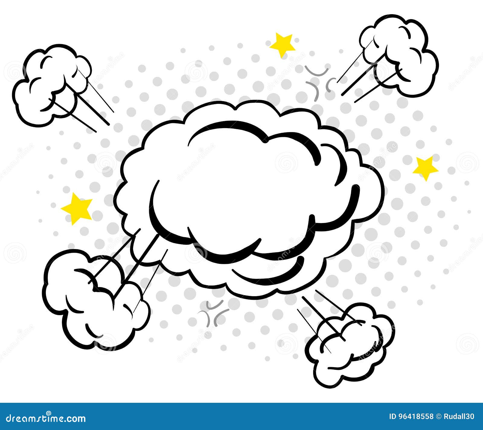 Comic Explosion or Smoke Fight Stock Vector - Illustration of lineart ...