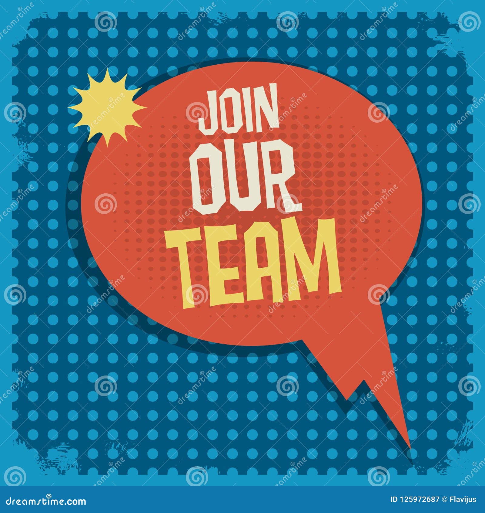 Comic Explosion with Text Join Our Team Stock Vector - Illustration of ...