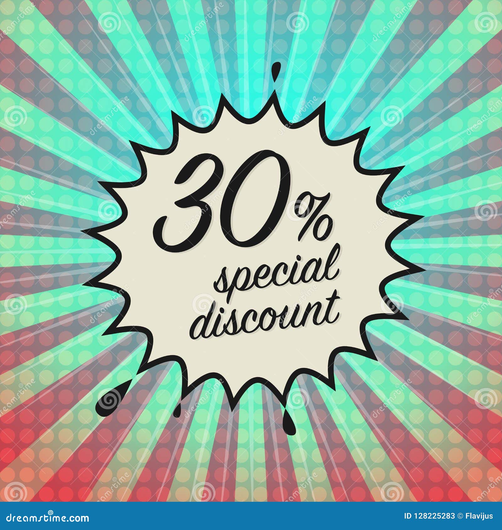 Comic Explosion with Text Special Discount Stock Vector - Illustration ...