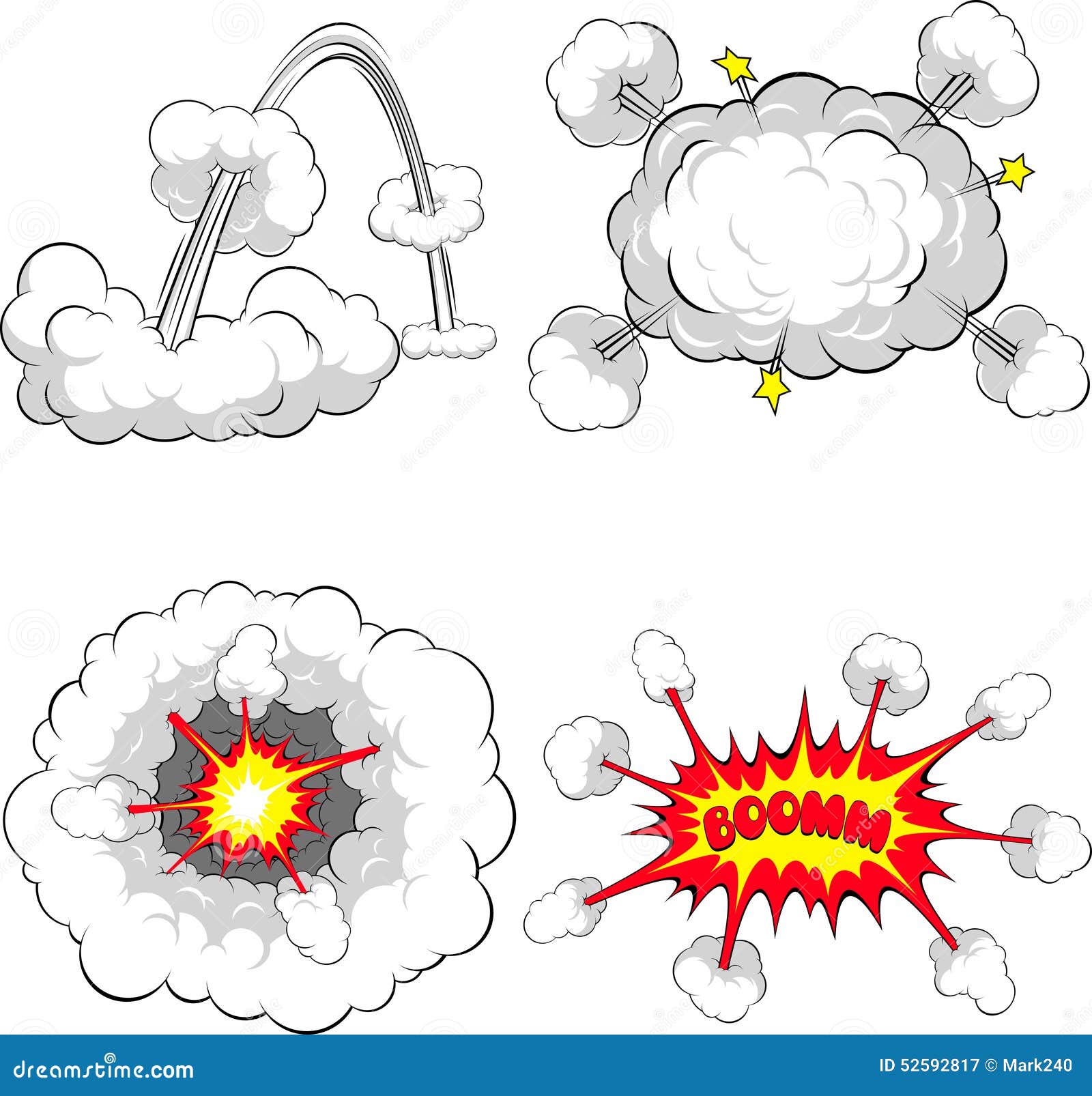 Comic explosion stock vector. Illustration of abstract - 52592817