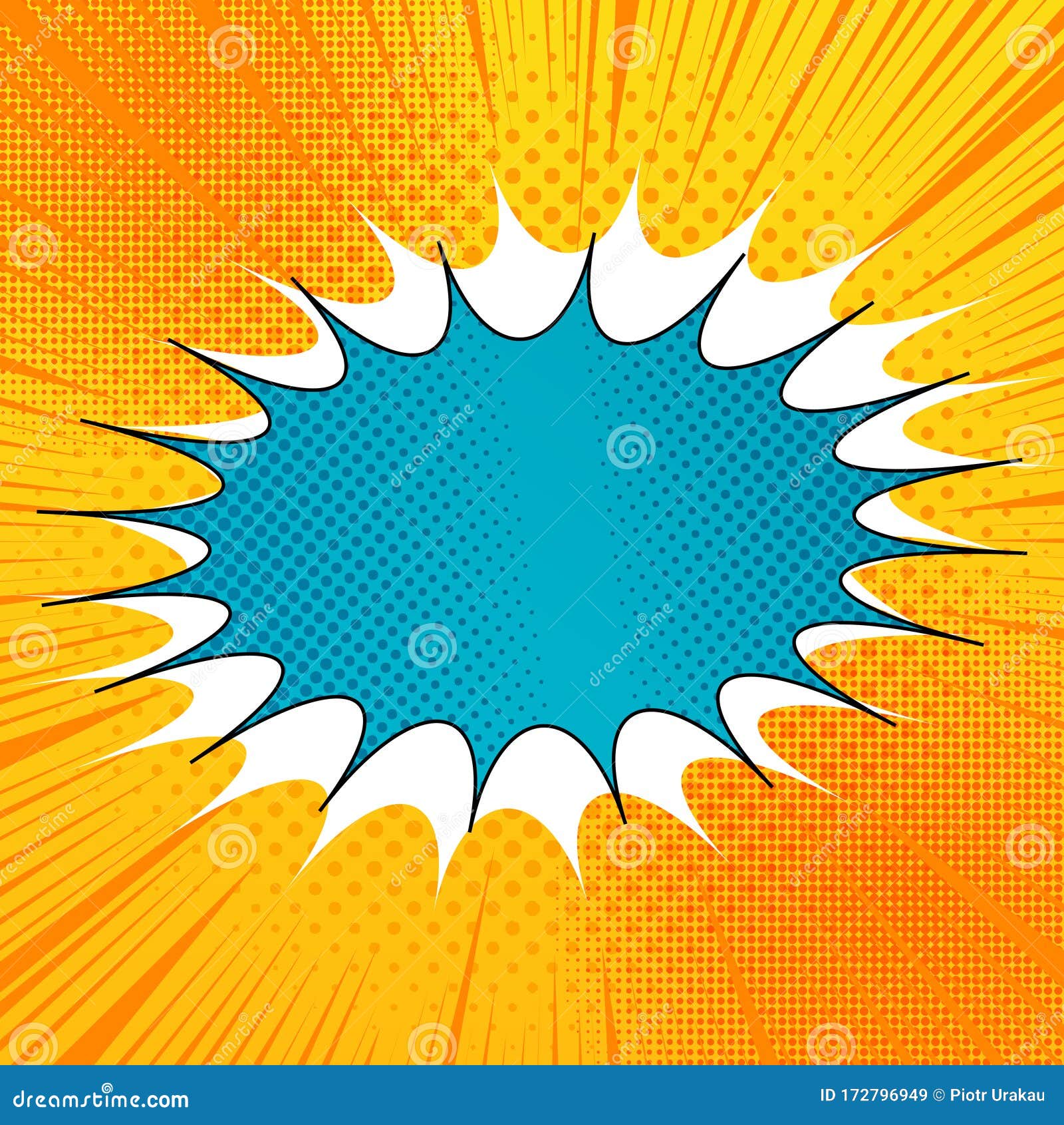 Comic Explosive Bright Template Stock Vector - Illustration of beam ...