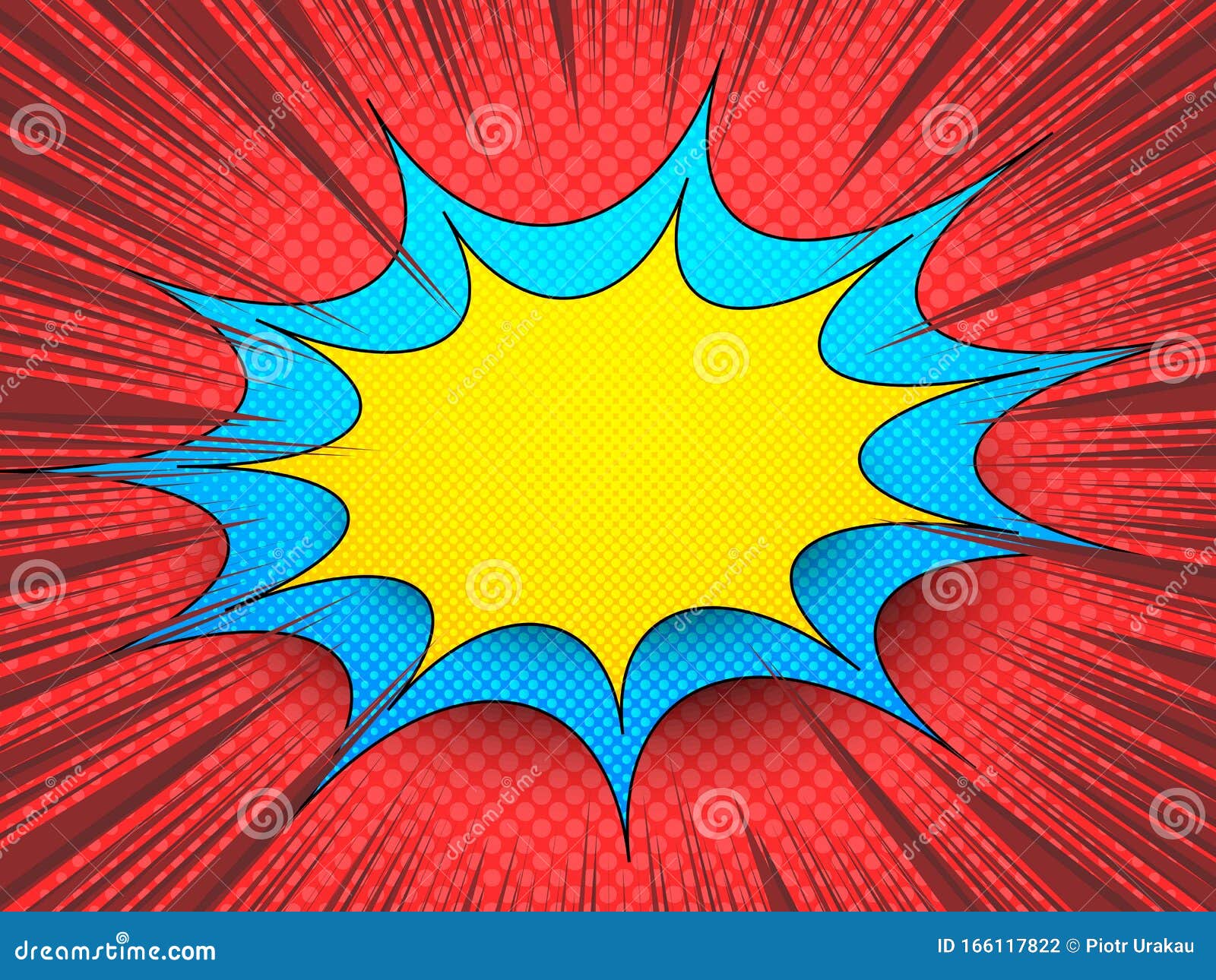 Comic Explosive And Burst Template Vector Illustration | CartoonDealer ...