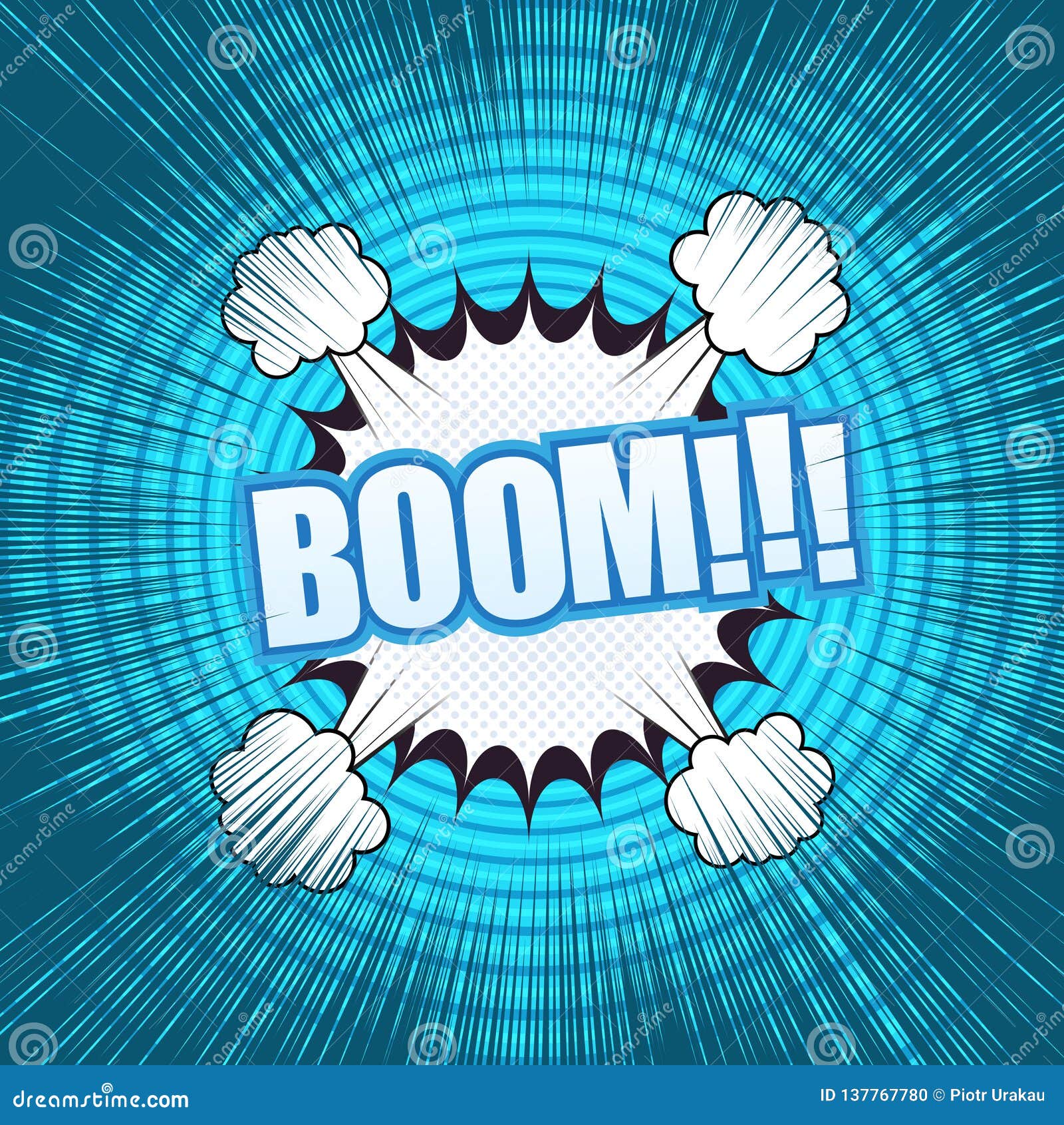 Comic explosive concept stock vector. Illustration of cool - 137767780