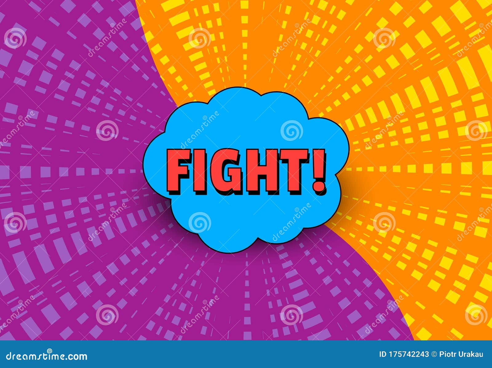 Comic Explosive Dynamic Fight Concept Stock Vector - Illustration of ...