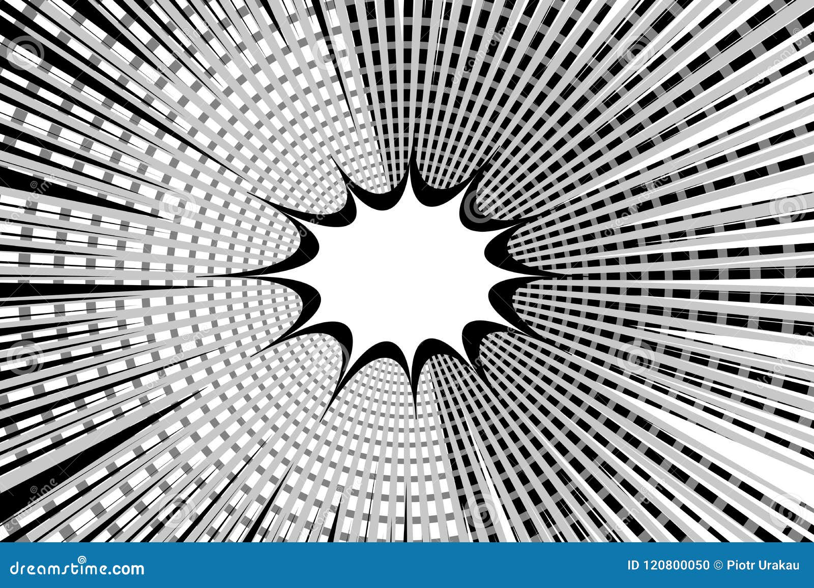 Comic Explosive Monochrome Template Stock Vector - Illustration of ...