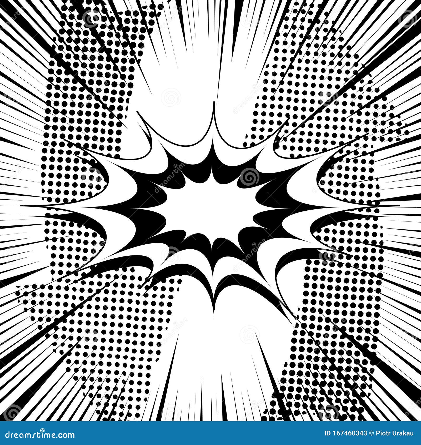 Comic explosive template stock vector. Illustration of backdrop - 167460343