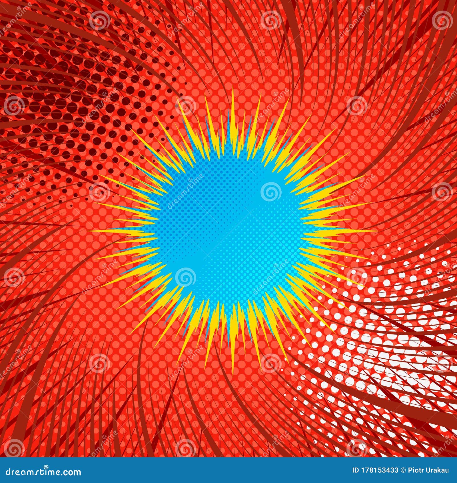 Comic explosive template stock vector. Illustration of cloud - 178153433