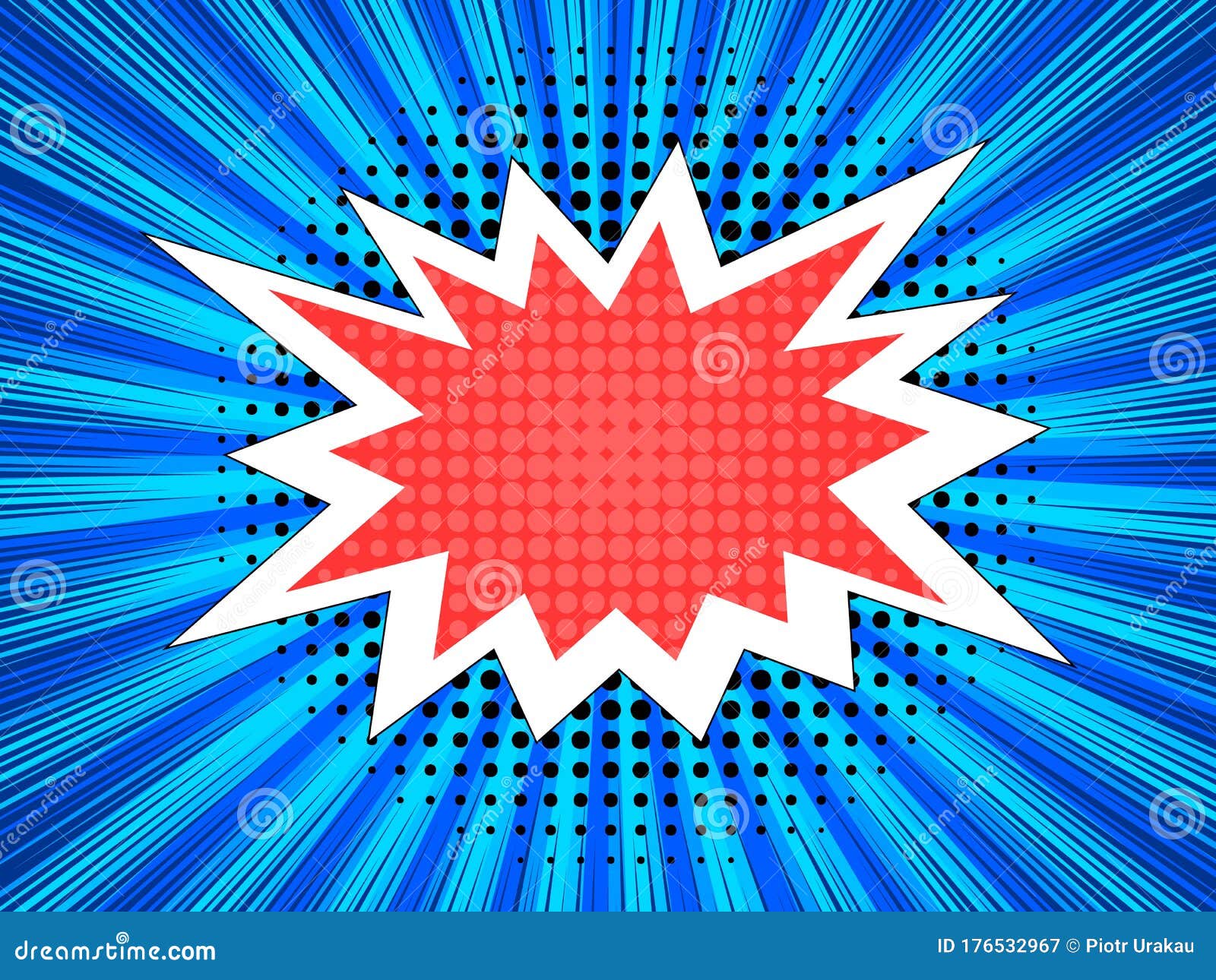 Comic explosive template stock vector. Illustration of banner - 176532967