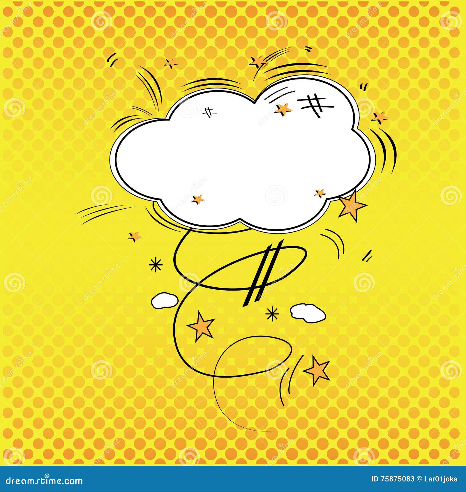 Comic expression stock illustration. Illustration of cloud - 75875083