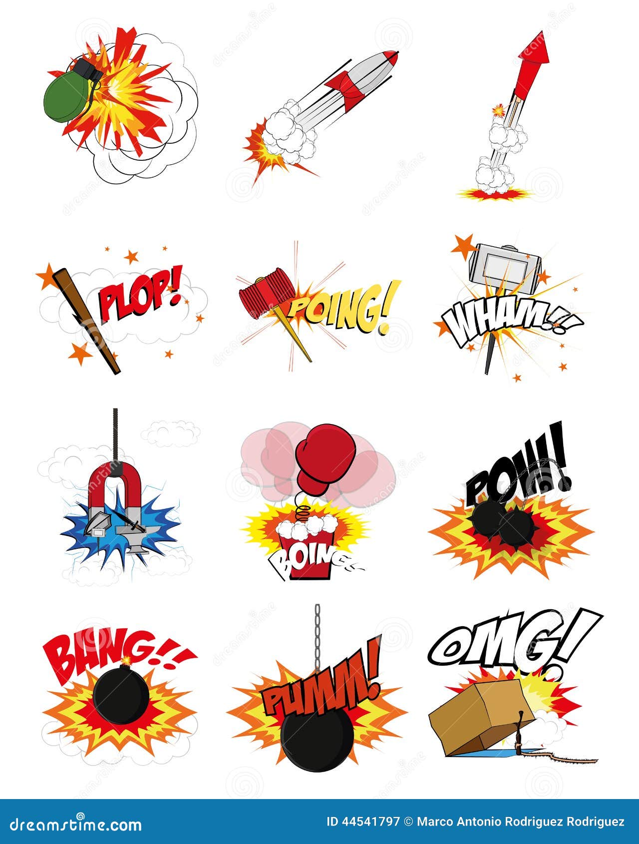 Comic expressions set stock vector. Illustration of sketch - 44541797