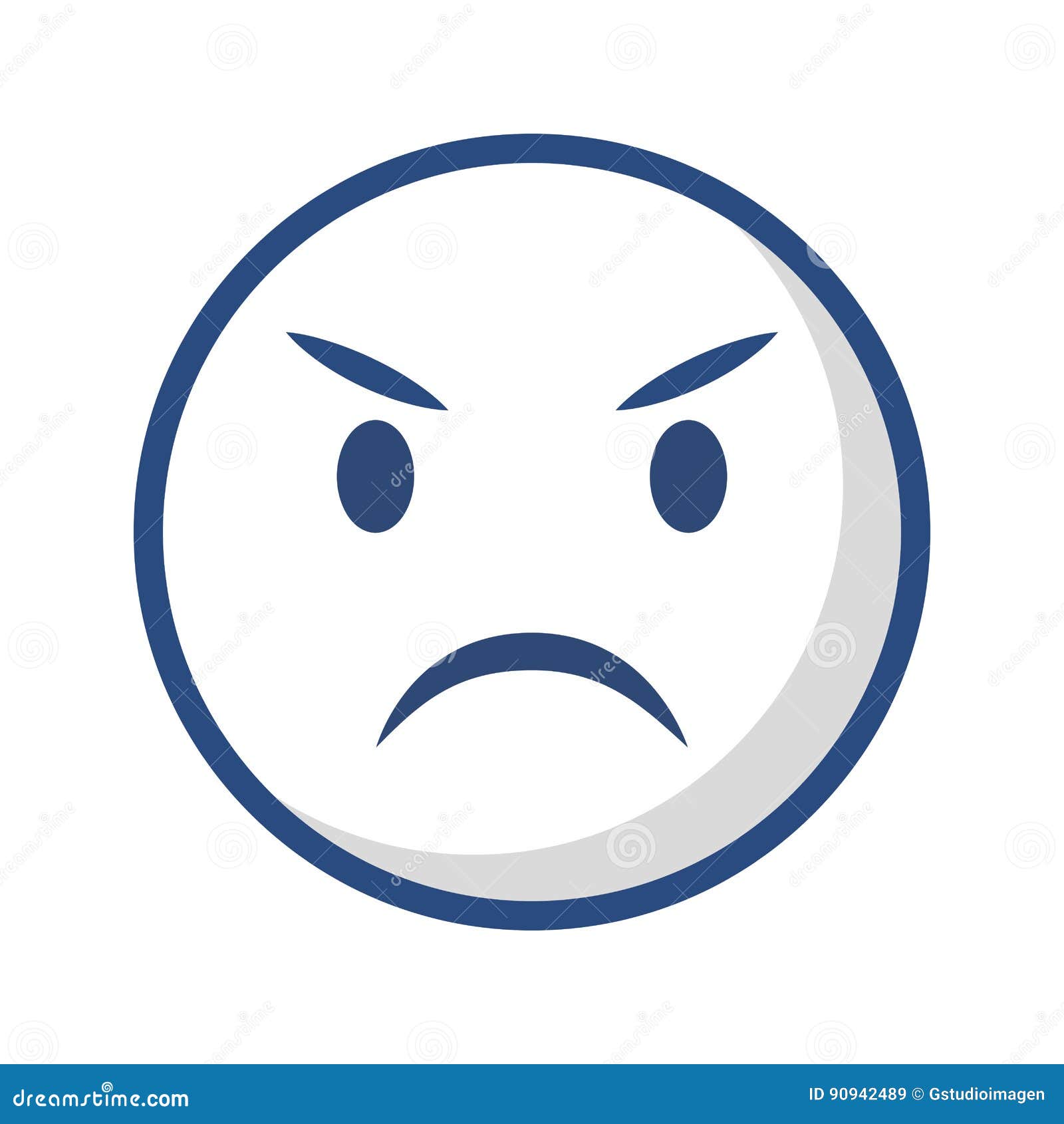 Comic Face Emoticon Isolated Icon Stock Vector - Illustration of cool ...