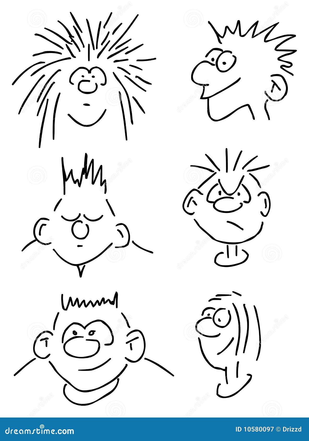 Comic faces stock vector. Illustration of expression - 10580097