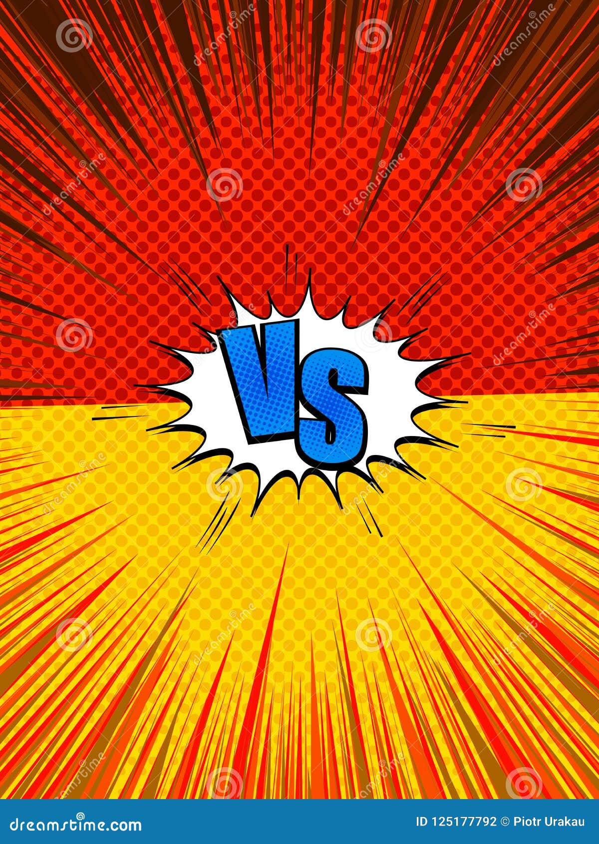 Comic Fight Vertical Template Stock Vector - Illustration of colorful ...
