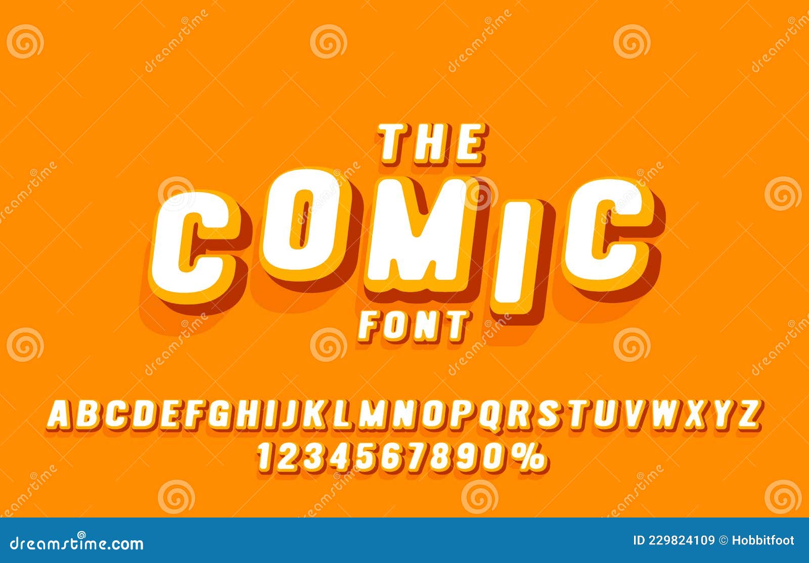 Comic Font Set Collection, Letters and Numbers Symbol. Vector Stock ...