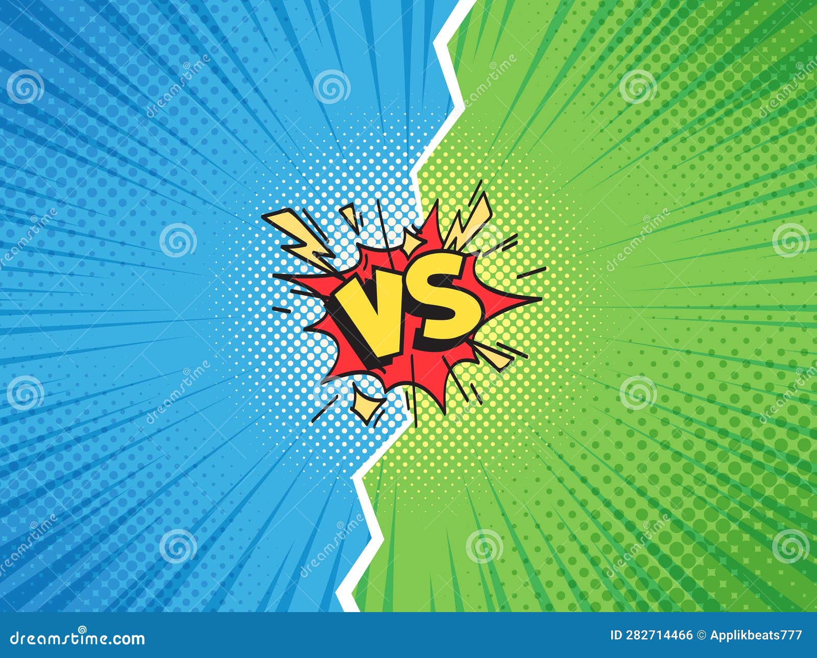 Comic Frame VS. Versus Duel Battle or Team Challenge Confrontation ...