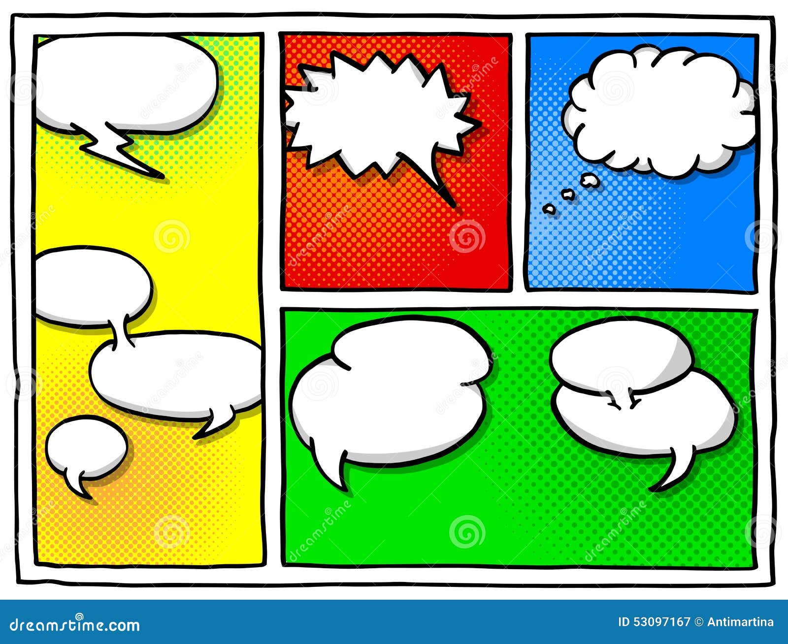 Comic frames as background stock vector. Illustration of communication ...