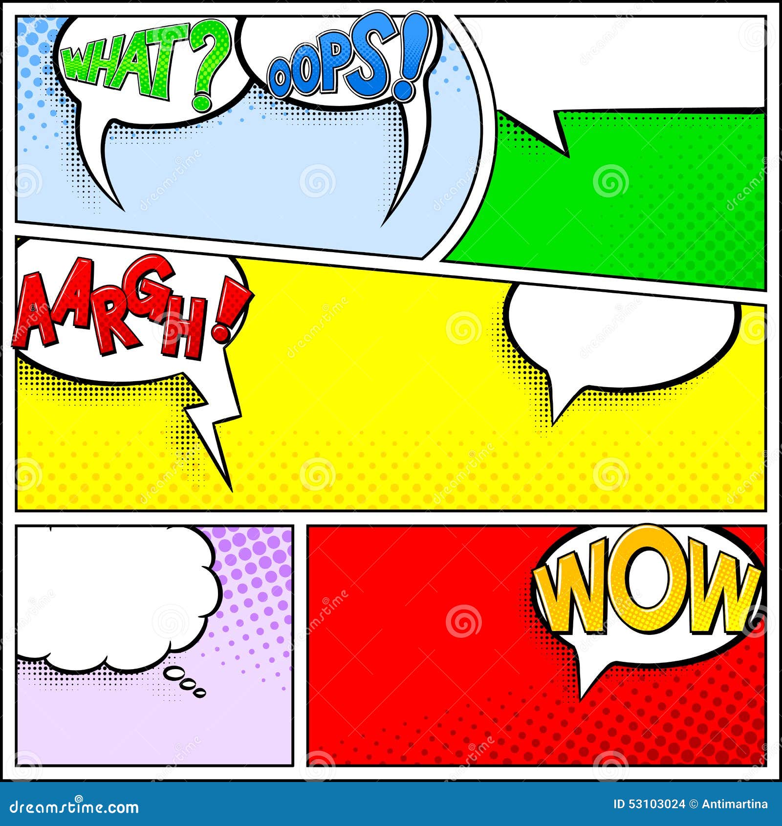 Comic frames as background stock vector. Illustration of element - 53103024