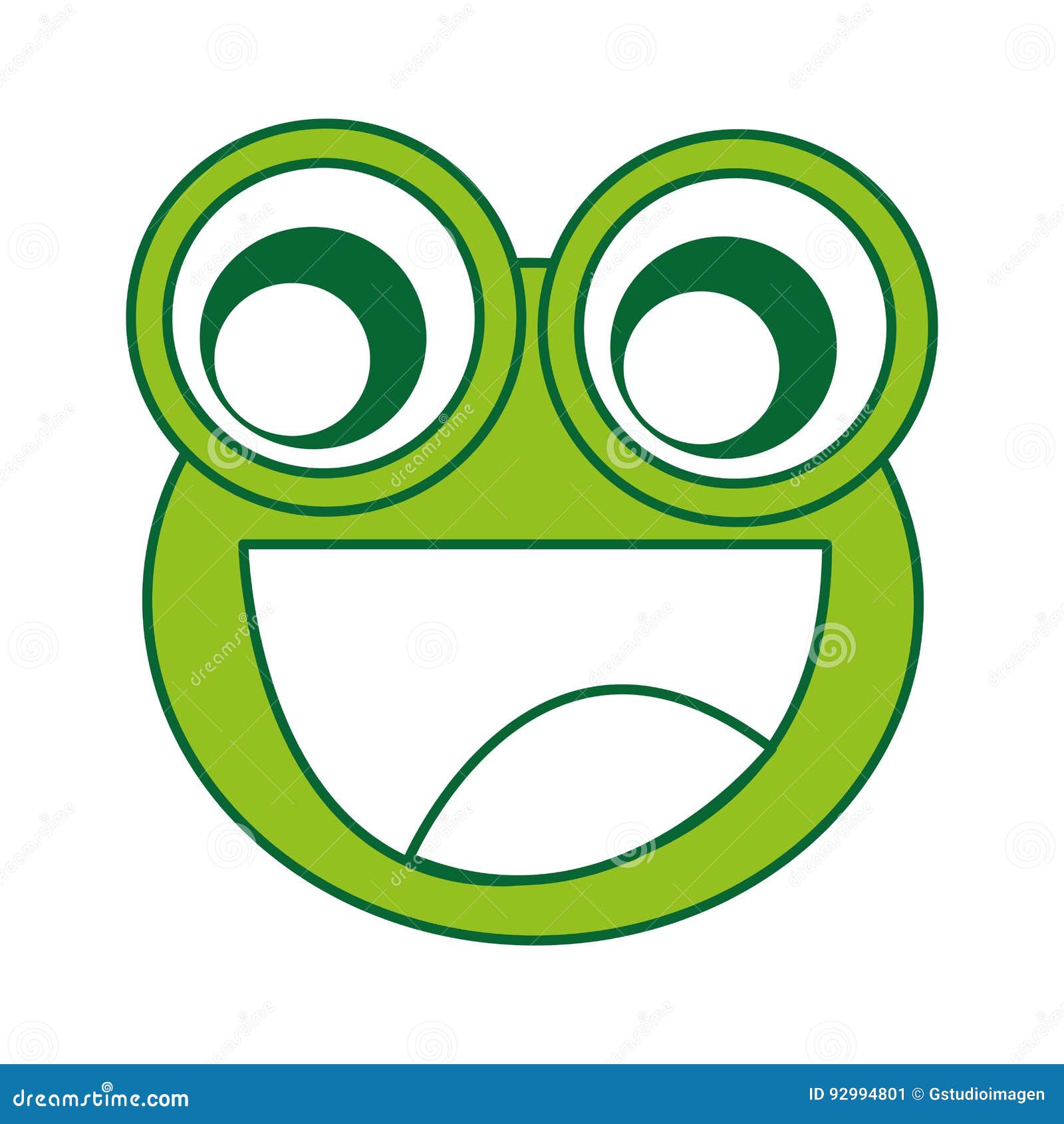Comic frog character icon stock vector. Illustration of caricature ...