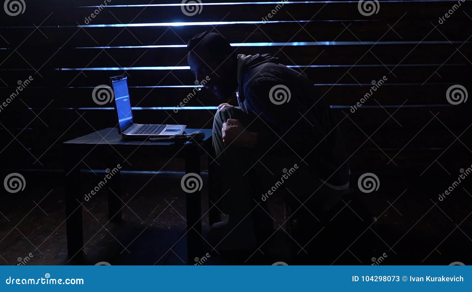 Comic Funny Hacker Commits a Cyber Attack with a Laptop and a Gun in ...