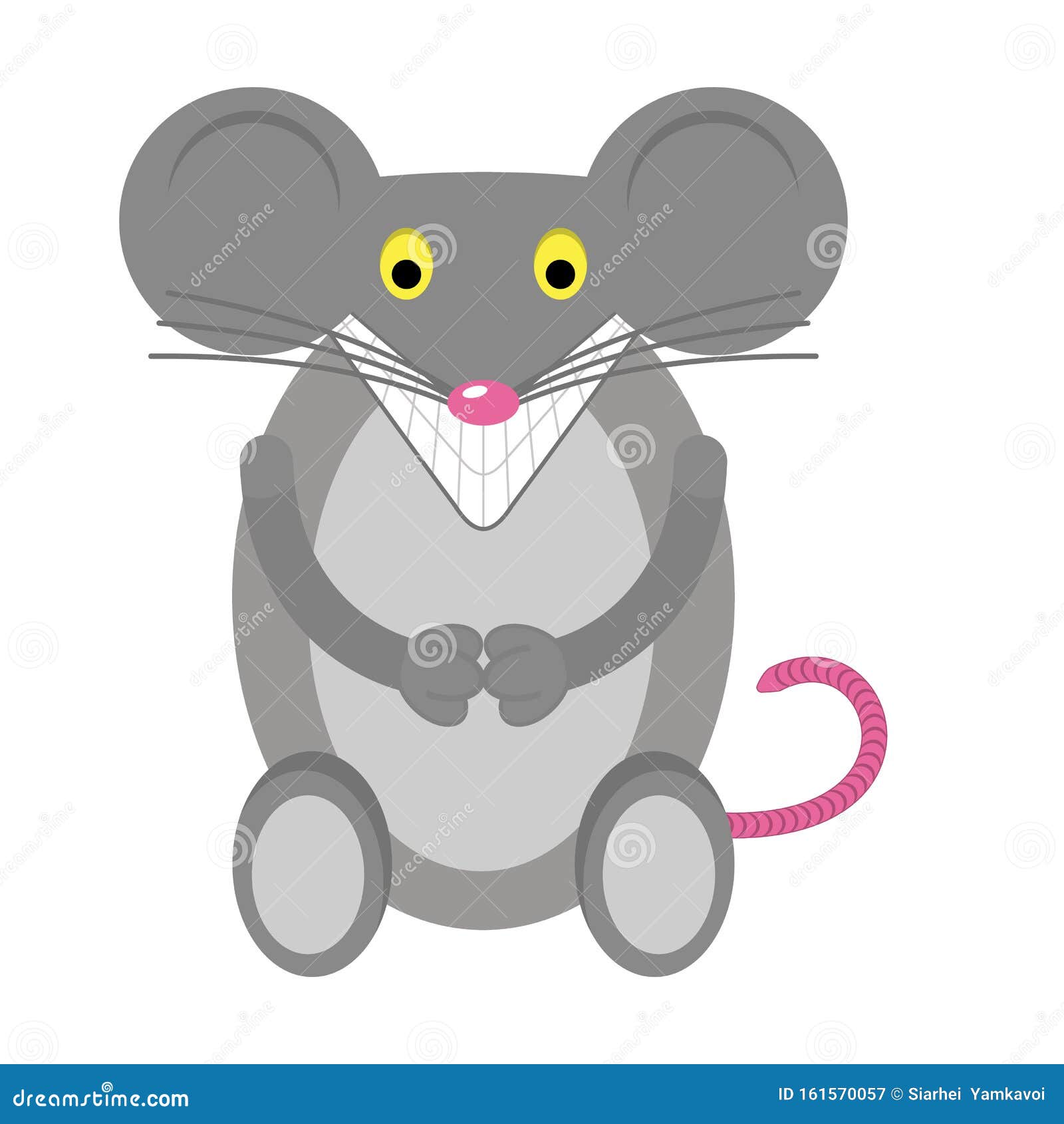 The Cartoon Animal Mouse is Smiling. Design Element for Packaging ...