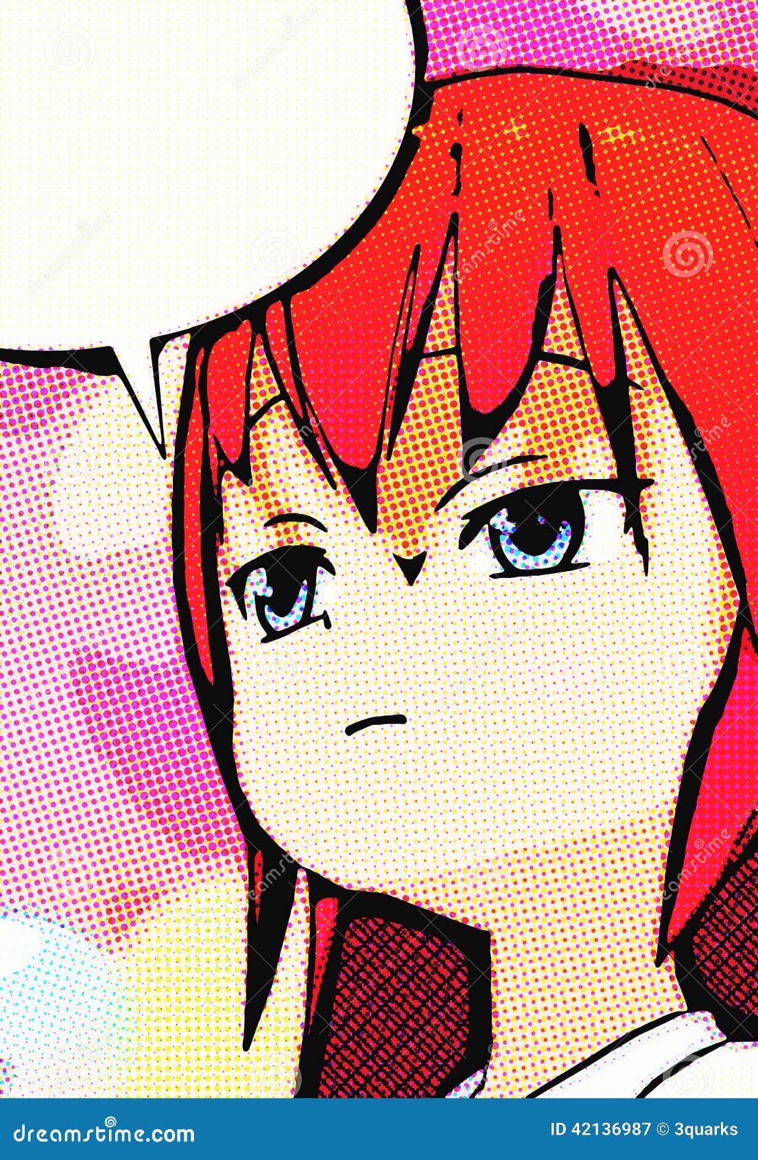 Comic Girl stock illustration. Illustration of artificial - 42136987