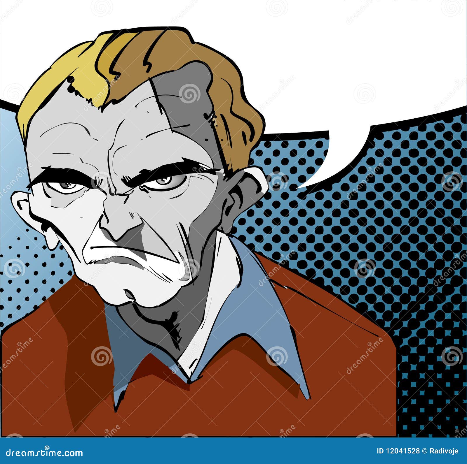 Comic Guy stock vector. Illustration of angry, speak - 12041528