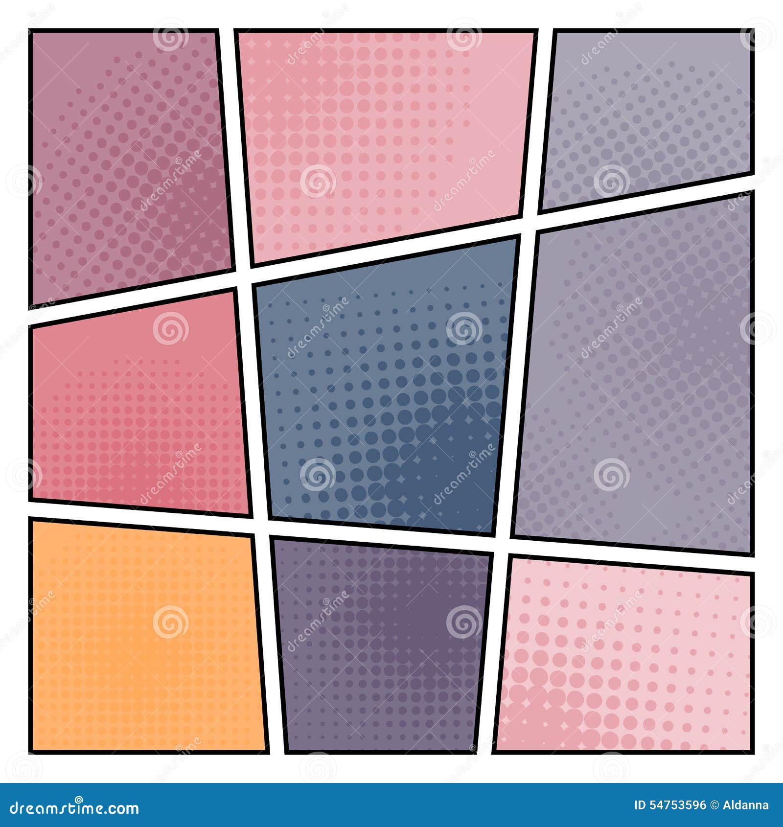 Comic Strip Box Panel Template Cartoon Illustration Stock Photo ...