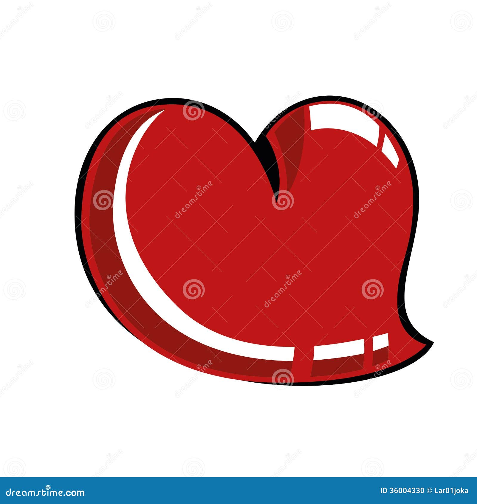 Comic heart stock vector. Illustration of isolated, graphic - 36004330