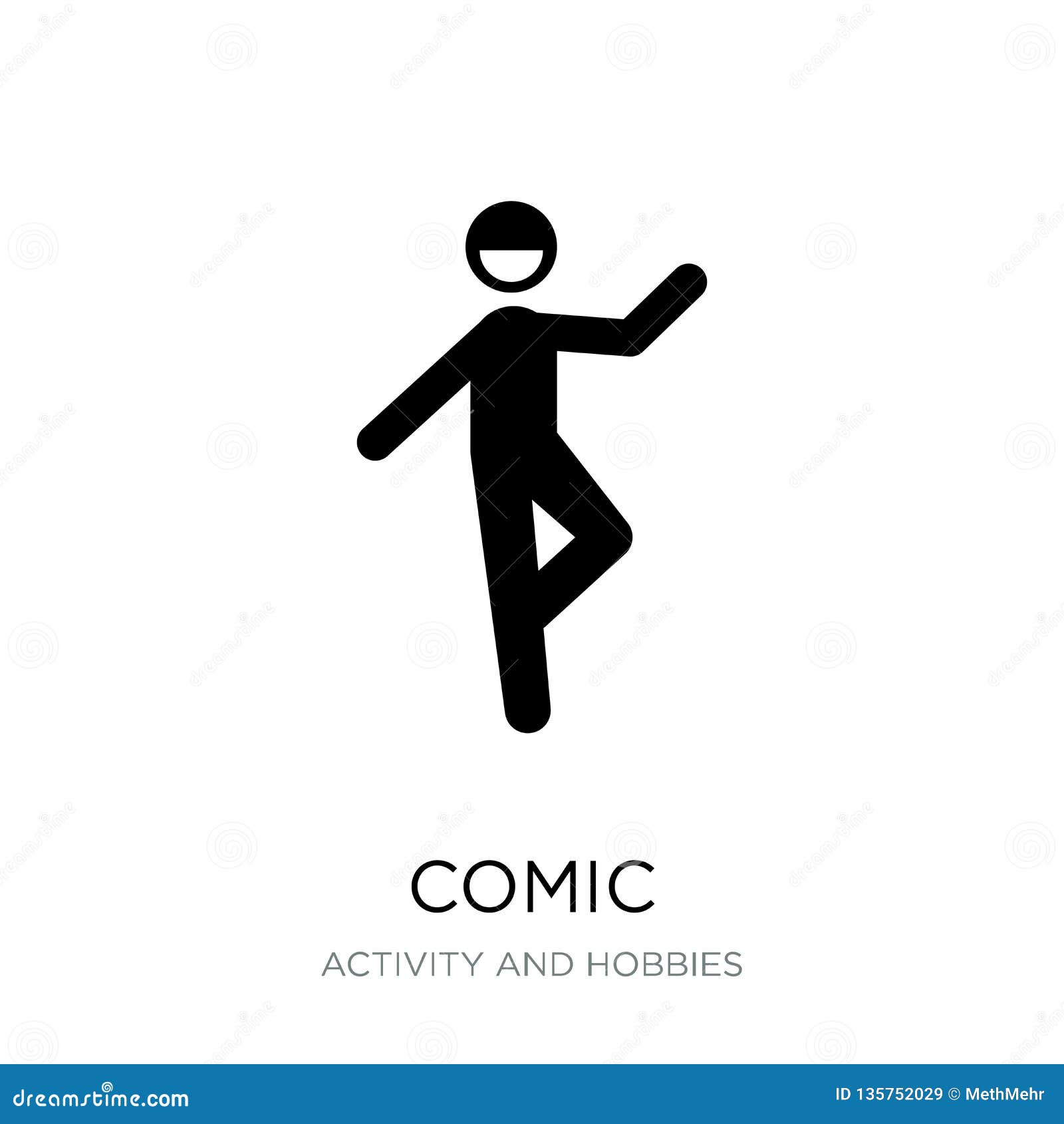 Comic Icon in Trendy Design Style. Comic Icon Isolated on White ...