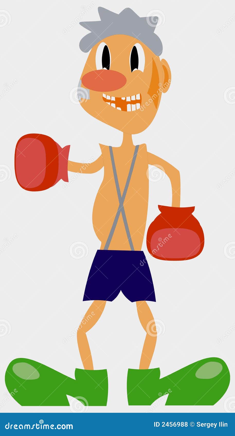 The Comic Image of the Boxer. Stock Vector - Illustration of humour ...