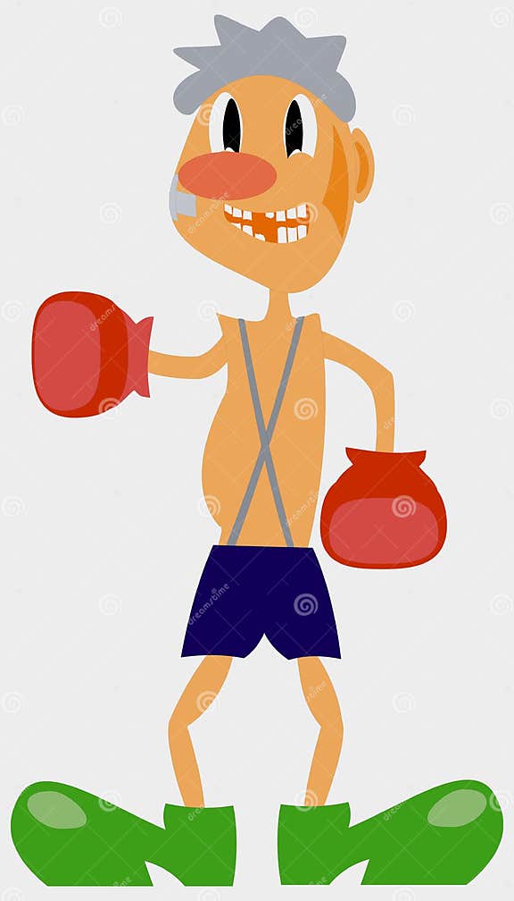 The Comic Image of the Boxer. Stock Vector - Illustration of humour ...