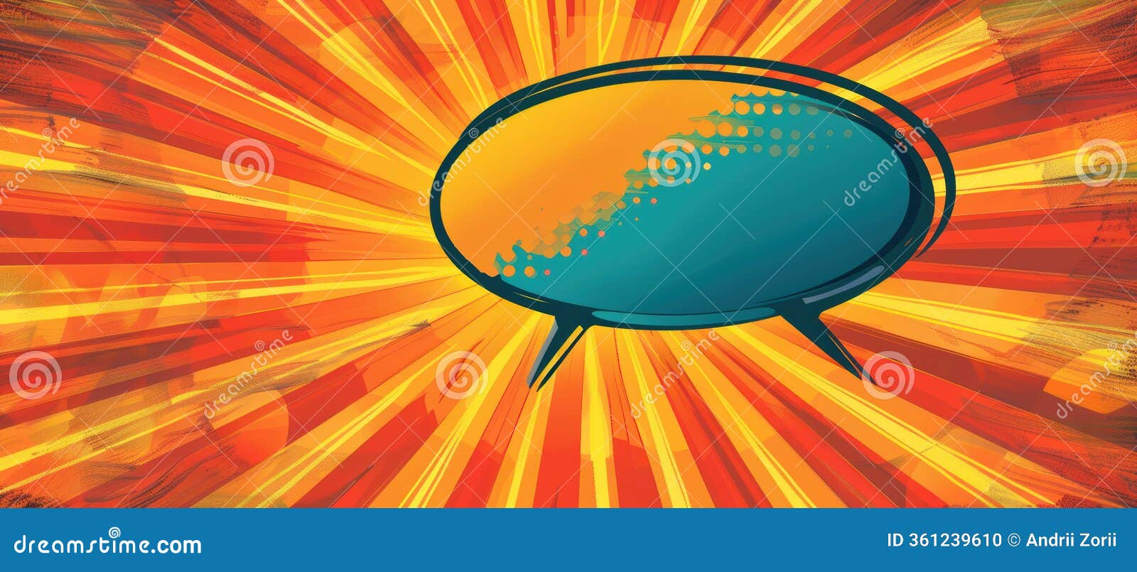 Comic-Inspired Speech Bubble with Bold Action Lines on Dramatic Burst ...