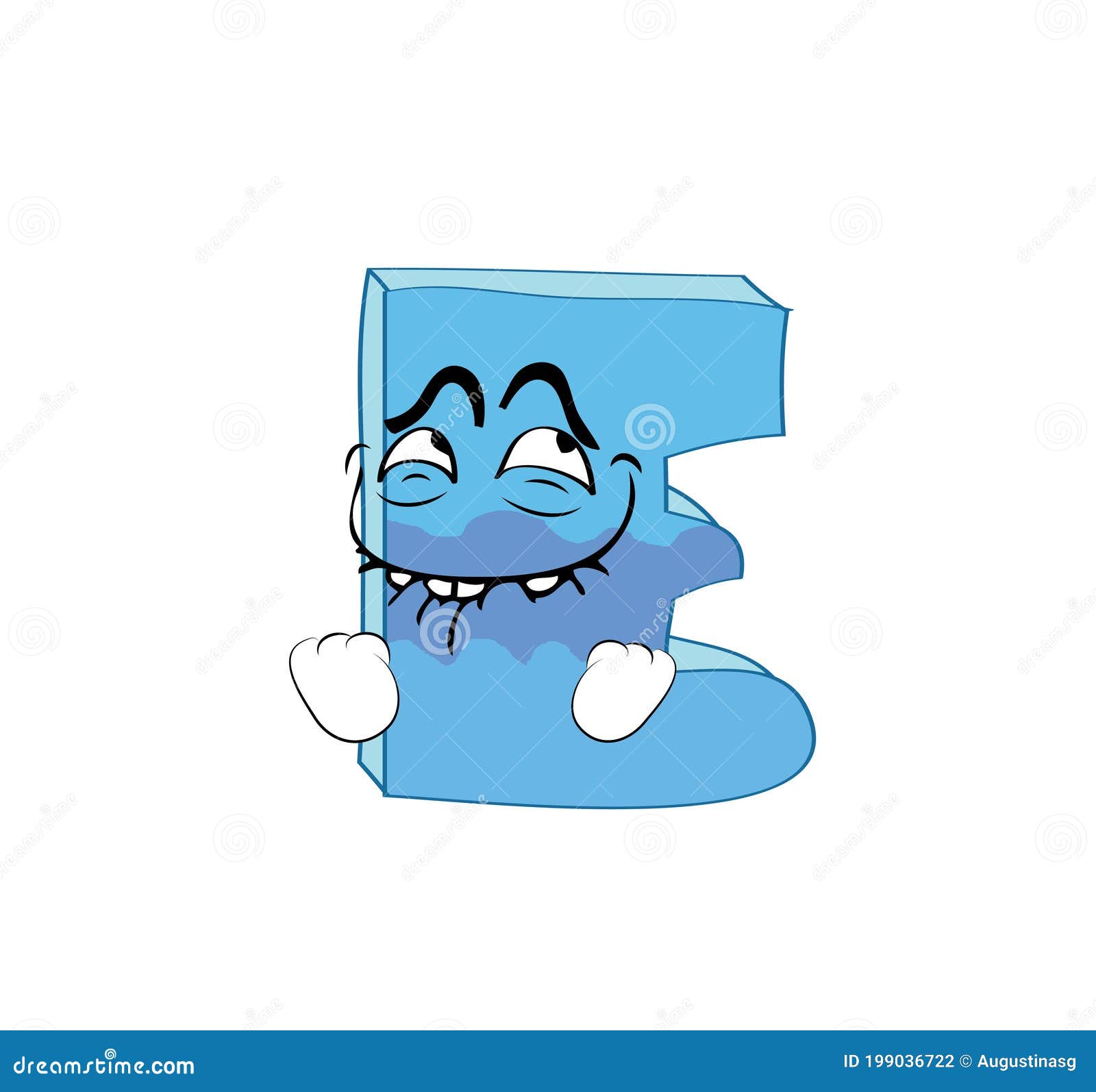 Comic Internet Meme Illustration of Blue E Letter Stock Illustration ...
