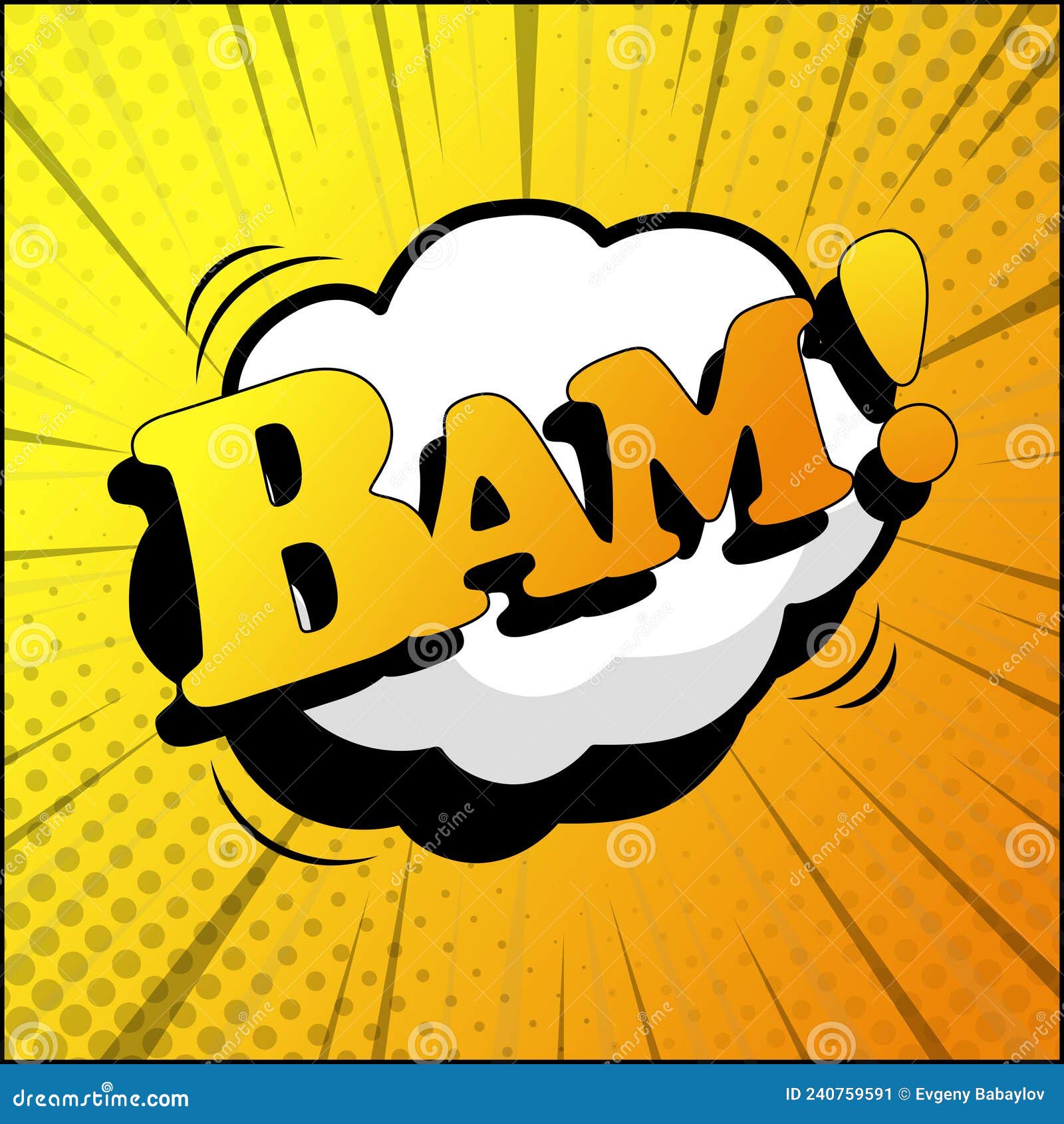 Comic Lettering BAM on White Background - Vector Stock Vector ...