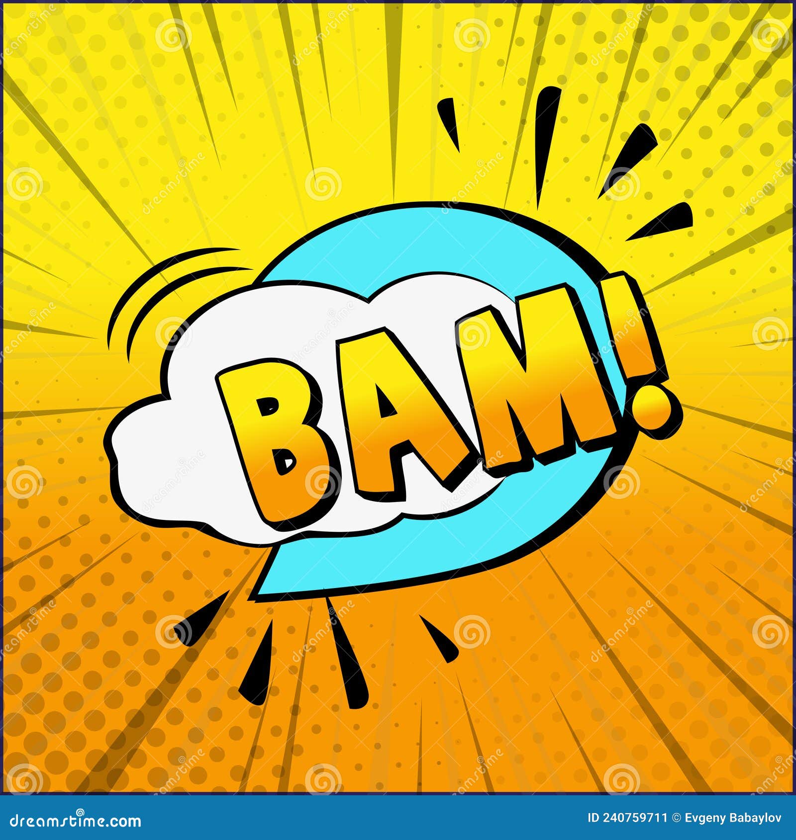 Comic Lettering BAM on White Background - Vector Stock Vector ...