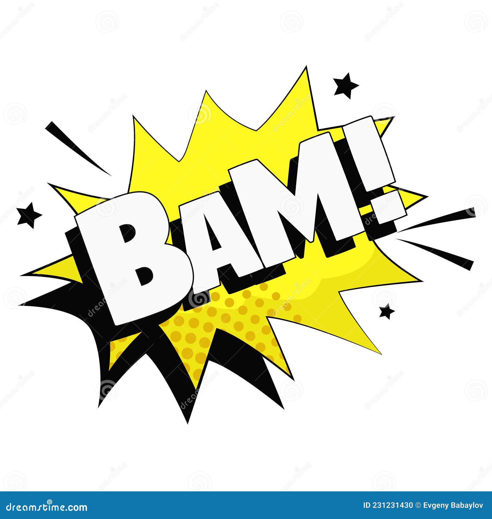 Comic Lettering BAM on White Background - Vector Stock Vector ...