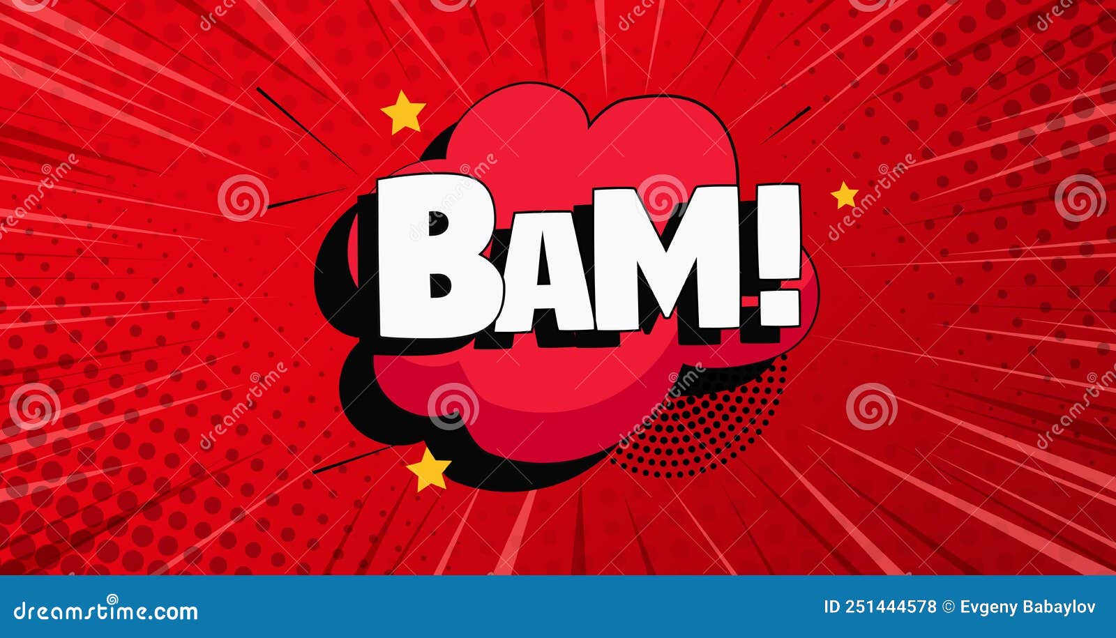 Comic Lettering BAM on White Background - Vector Stock Vector ...